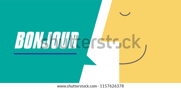Bonjour Sign Chat Bubble Vector Illustration Stock Vector (Royalty Free ...