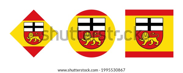 Bonn Flag Icon Set Isolated On Stock Vector (Royalty Free) 1995530867