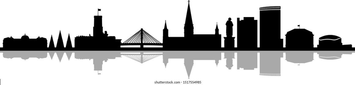 Bonn Skyline City Vector Silhouette: vetor stock (livre de direitos ... Bonn Skyline City Vector Silhouette: vetor stock (livre de direitos ...