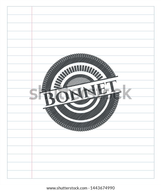 Bonnet Drawn Pencil Vector Illustration Detailed Stock Vector (Royalty ...
