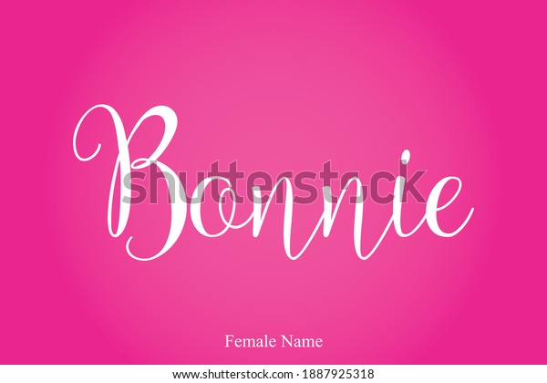 Bonnie Female Name Cursive Calligraphy Text Stock Vector (Royalty Free ...
