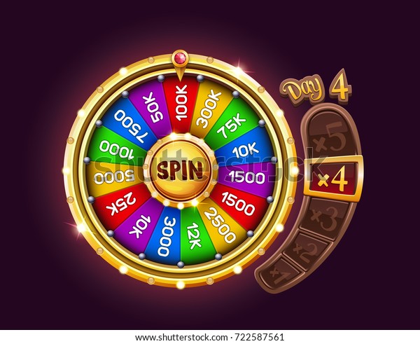 Bonus Wheel Luck Vector Illustration Stock Vector (Royalty Free) 722587561