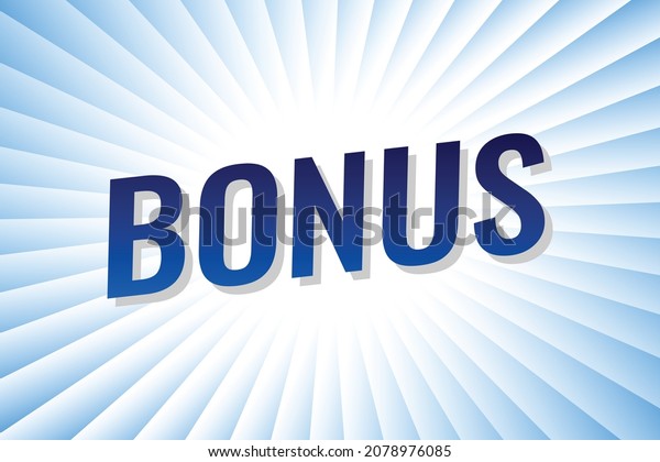 Bonus Word Concept Vector Illustration Blue Stock Vector (Royalty Free ...