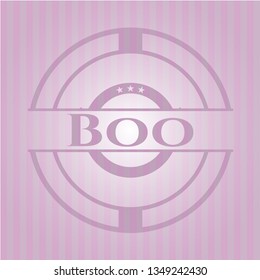 Boo Badge Pink Background Stock Vector (Royalty Free) 1349242430 ...