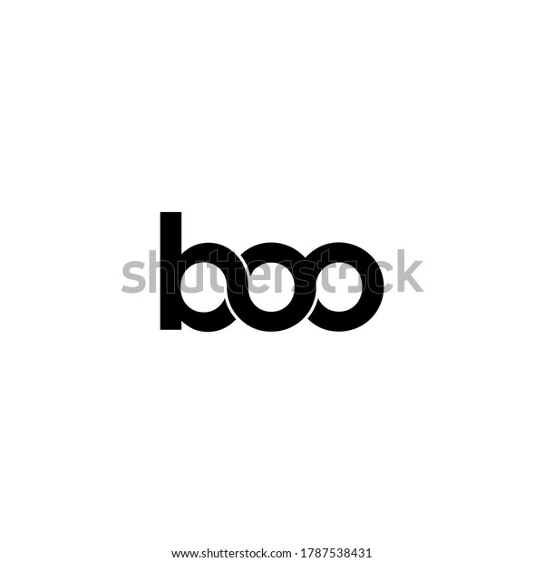 Boo Letter Original Monogram Logo Design: เวกเตอร์สต็อก (ปลอดค่า ...