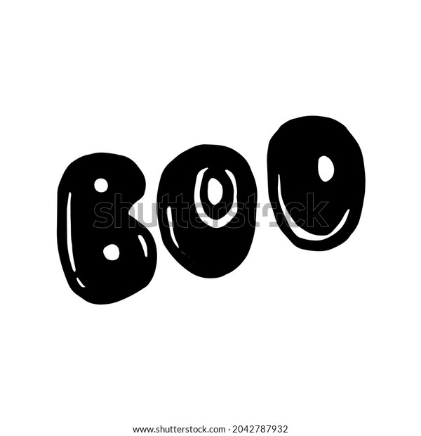 Boo Lettering Hand Drawn Vector Image Stock Vector (Royalty Free ...