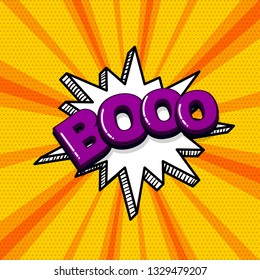 Boo Scare Halloween Comic Text Sound Stock Vector (Royalty Free ...