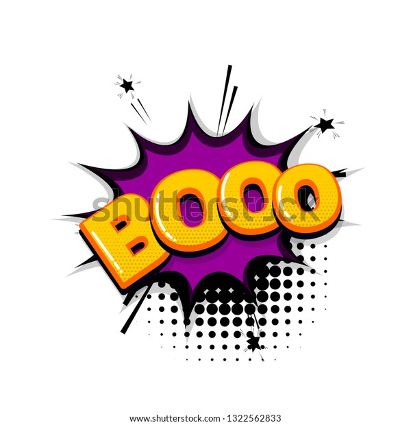 Boo Scare Halloween Comic Text Sound Stock Vector (Royalty Free) 1322562833