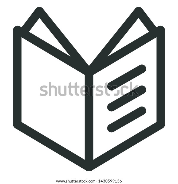 Book Back View Minimal Line Web Stock Vector (Royalty Free) 1430599136 ...