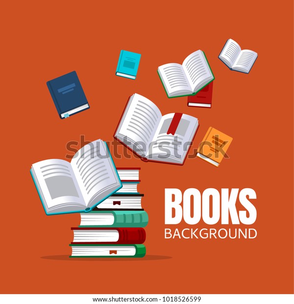 Book Background Concept Banners Posters Flyers Stock Vector (Royalty ...