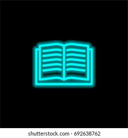 Book Blue Glowing Neon Ui Ux Stock Vector (Royalty Free) 692638762 ...