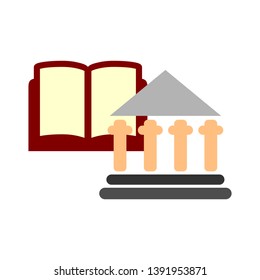 Book Building Icon Vector Education Icon Stock Vector (Royalty Free ...