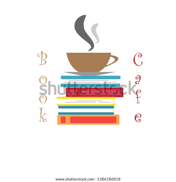 Book Cafe Logo Template Design Stock Vector (Royalty Free) 1386186818 ...