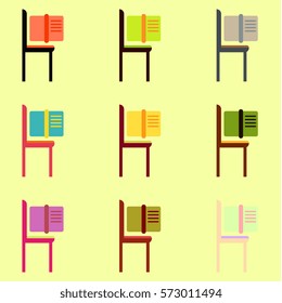 Book Chair Collection Stock Vector (Royalty Free) 573011494 | Shutterstock