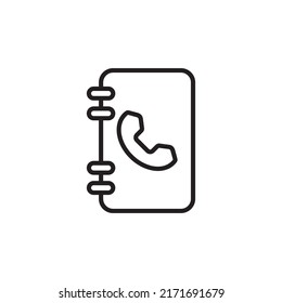 Book Contact Icon Linear Style Sign Stock Vector (Royalty Free ...