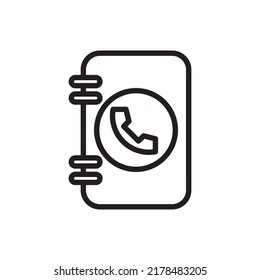 Book Contact Icon Linear Style Sign Stock Vector (Royalty Free ...