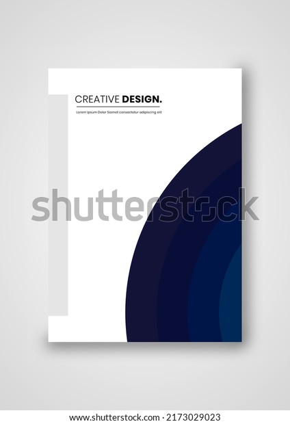 Book Cover Blue Design Creative Simple Stock Vector (Royalty Free ...