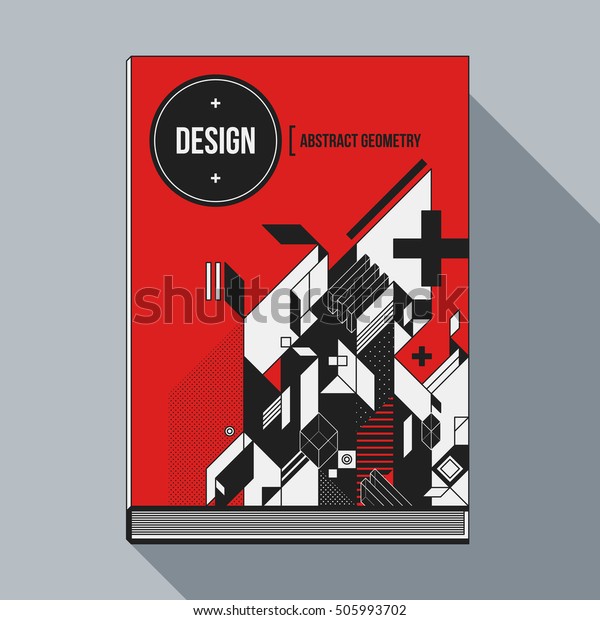 Book Cover Design Template Abstract Geometric Stock Vector (Royalty ...