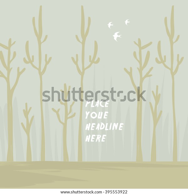 Book Cover Design Tree Illustrations Poster Stock Vector (Royalty Free ...