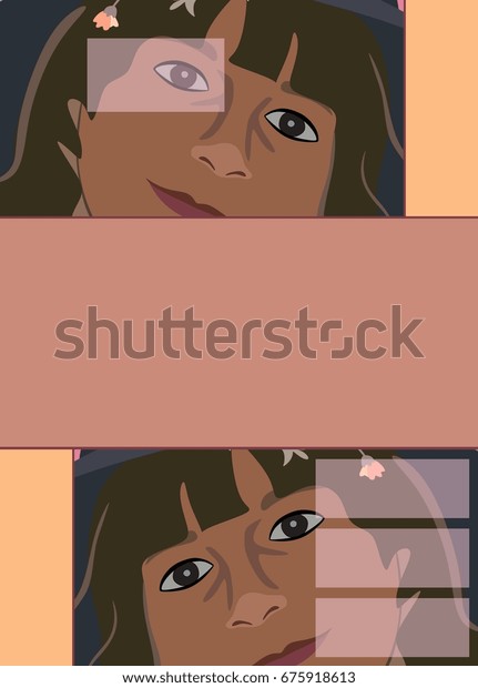Book Cover Girl Face Vector Template Stock Vector (Royalty Free ...