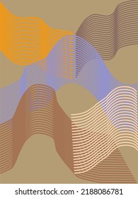 Book Cover Overlapping Mountain Waves Water Stock Vector (Royalty Free ...