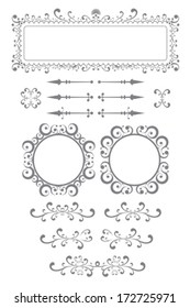 Book Cover Plates Floral Frames Set Stock Vector (Royalty Free ...