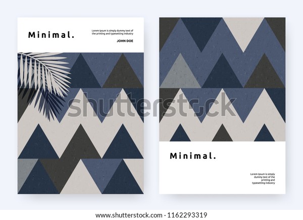 Book Cover Template Design Symmetrical Triangle : image vectorielle de ...