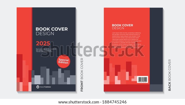 Book Cover Template Flat Minimalist Design Stock Vector (Royalty Free ...