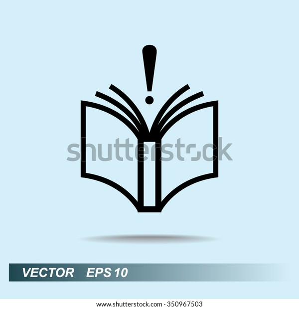Book Exclamation Mark Sign Icon Vector Stock Vector (Royalty Free ...