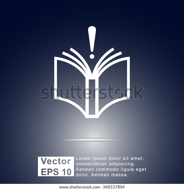 Book Exclamation Mark Sign Icon Vector Stock Vector (Royalty Free ...