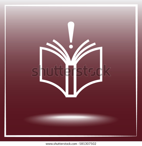 Book Exclamation Mark Sign Icon Vector Stock Vector (Royalty Free ...