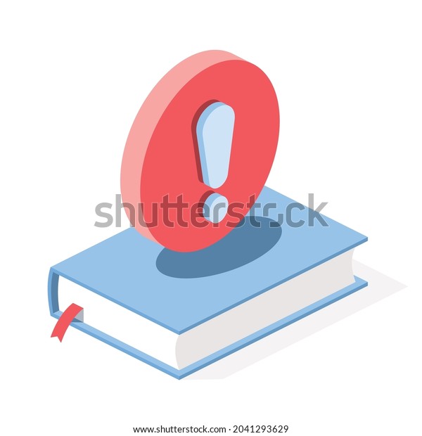 Book Exclamation Point Vector 3d Symbol Stock Vector (Royalty Free ...