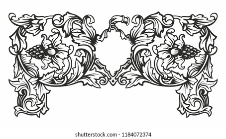 Book Frontispiece Title Page Decorative Design Stock Vector (Royalty ...