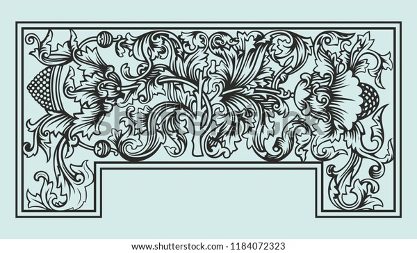 Book Frontispiece Title Page Decorative Design Stock Vector (Royalty ...