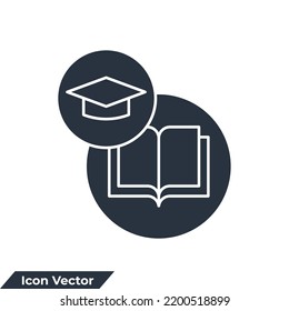 Book Graduation Cap Icon Logo Vector Stock Vector (Royalty Free ...