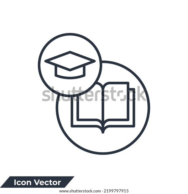 Book Graduation Cap Icon Logo Vector Stock Vector (Royalty Free ...