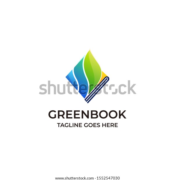 Book Green Educational Design Illustrations Vector Stock Vector ...