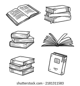 Book Hand Drawn Illustration Vector Isolated Stock Vector (Royalty Free ...