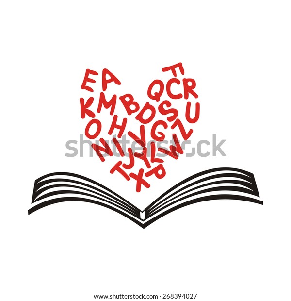 Book Heart Vector Illustration Stock Vector (Royalty Free) 268394027