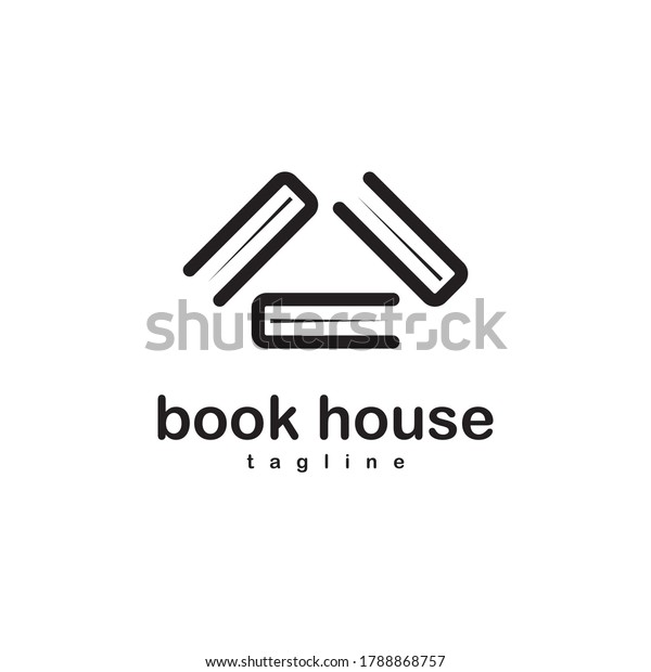 Book House Logo Design Vector Illustration Stock Vector (Royalty Free ...