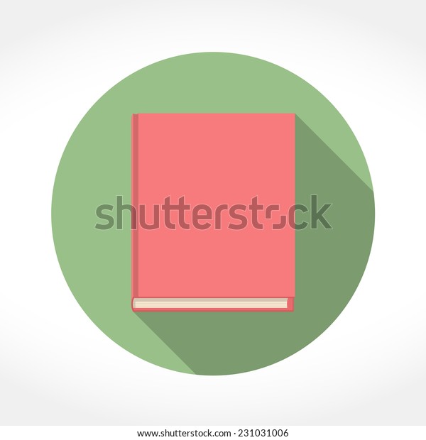 Book Icon Circle Flat Design Long Stock Vector (Royalty Free) 231031006 ...