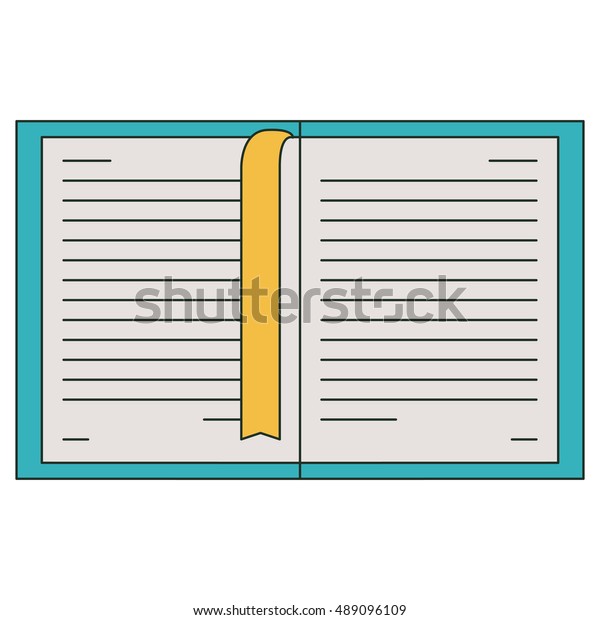 Book Icon Literature Education Learning Theme Stock Vector (Royalty ...