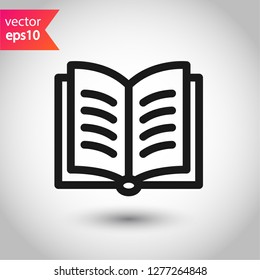 Open Book Reading Concept Vector Icon Stock Vector (Royalty Free ...