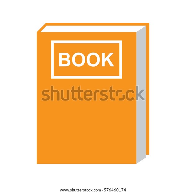Book Icon Orange Color Isolated Vector Stock Vector (Royalty Free ...