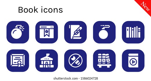 Book Icon Set 10 Filled Book Stock Vector (Royalty Free) 1586024728 ...