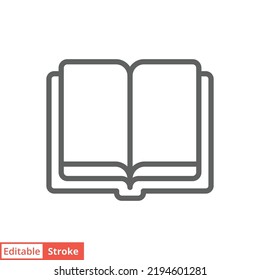 Book Icon Simple Outline Style Open Stock Vector (Royalty Free ...