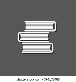 Book Icon White Vector Icon Shadow Stock Vector (Royalty Free ...