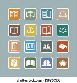 Book Icons Set Stock Vector (Royalty Free) 138960308