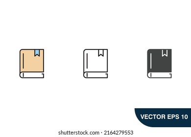 Book Icons Symbol Vector Elements Infographic Stock Vector (Royalty ...