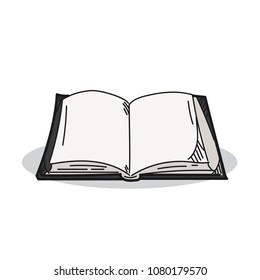 Open Book Isolated On White Background Stock Vector (Royalty Free ...